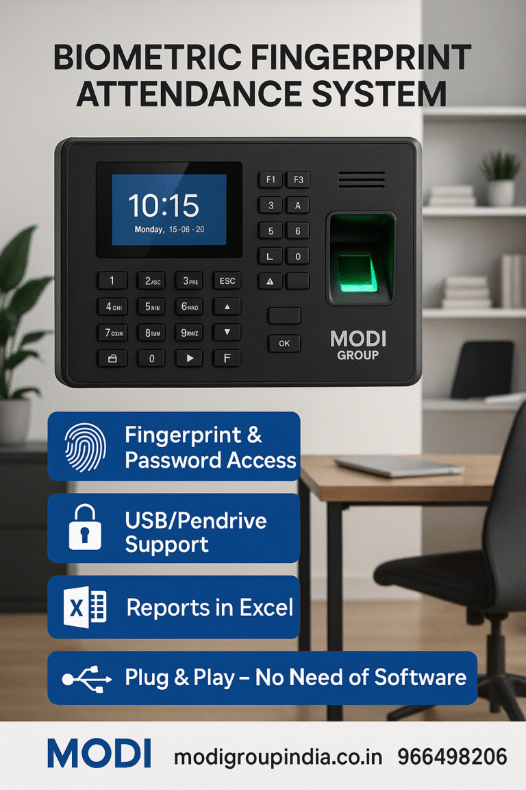 🚀 Smart Biometric Fingerprint Attendance System – by Modi Group 🚀 ...